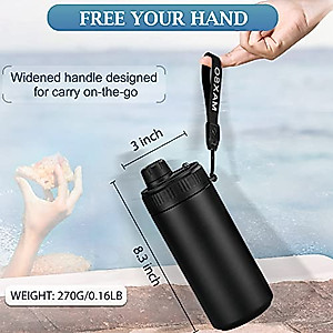 MAXSO Sealed Can Cooler Fizz Lid Can Cover for 12oz Regular, Slim Skinny Cans & As Thermal Bottle, 3-in-1 Insulated Vacuum Stainless Steel Can Coozie Carbonated Drink Holder - Black