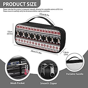 Rnyleeg Aztec Stethoscope Holder Case with Handle Christmas Snowman Print Stethoscope Accessories for Nurse Portable Stethoscope Case