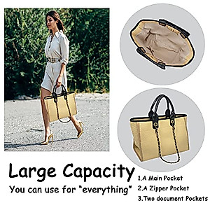 Hidora Women Handwoven Round Straw Handbag Summer Beach Tote With Removable Chain Stylish Shoulder bag (Straw(Classic))