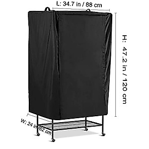 POPETPOP Universal Bird Parrot Cage Cover Washable Good Night Birdcage Cover (Black)