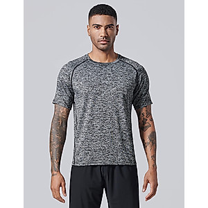 5 Pack Men’s Active Quick Dry Crew Neck T Shirts | Athletic Running Gym Workout Short Sleeve Tee Tops Bulk (Set 3, X-Large)