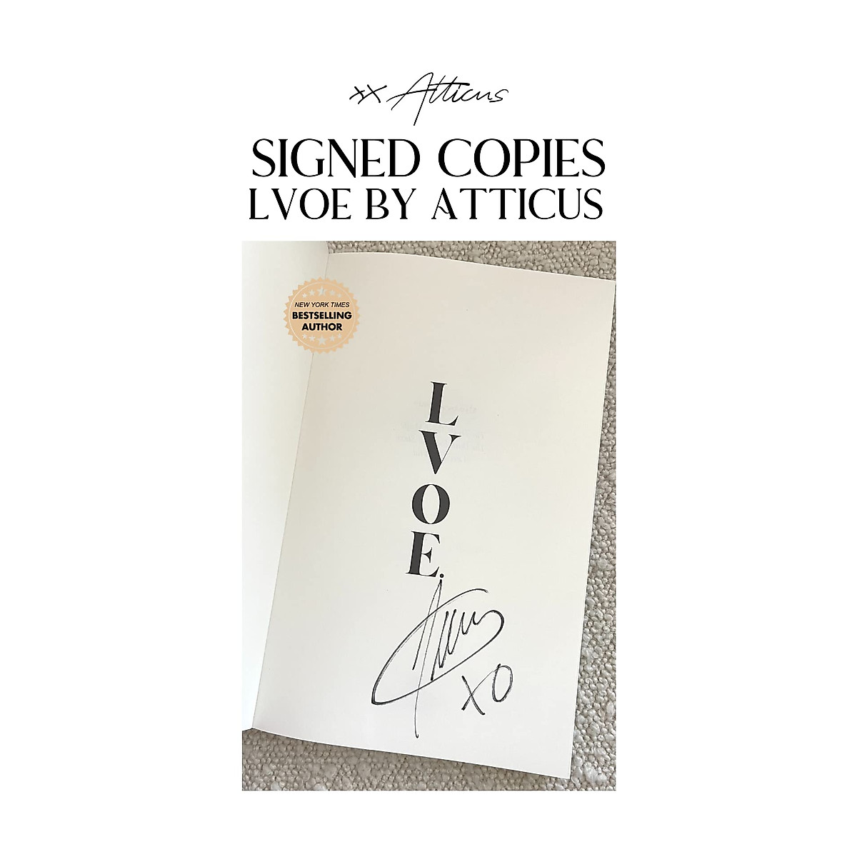 LVOE: Poems, Epigrams & Aphorisms OfficialSigned Paperback by Atticus