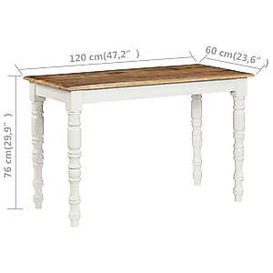 Dining Table,Industry Offic Table,Rectangle Conference Table,Writing Desk,Console Table,Cocktail Table,Perfectly in a Dining Room, Den, Office Room, Family Room, 47.2"x23.6"x29.9" Solid Mango Wood