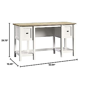 Sauder Cottage Road Desk, Soft White finish