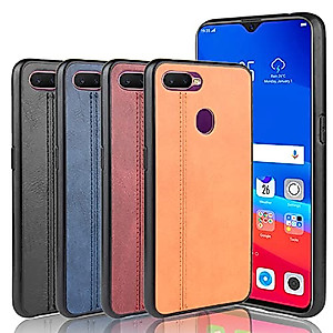 Phone Case for Oppo F9/Oppo F9 Pro, Case for Oppo F9/Oppo F9 Pro Cow-Like PU Leather Style Protector Cover, Non-Slip Shockproof Cover for Oppo F9/Oppo F9 Pro Case