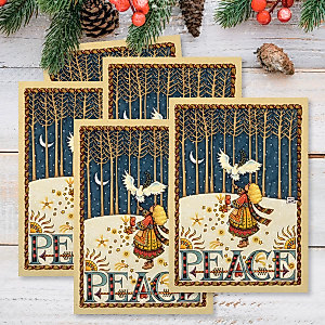 Current Peace Dove Christmas Greeting Cards Set © Mary Engelbreit - Set of 18 Large 5 x 7-Inch Folded Cards, Themed Religious Holiday Card Value Pack, Envelopes Included