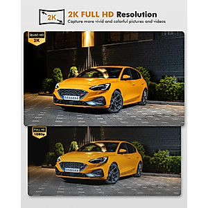 DIHOOM 2K/3MP Solar Camera Surveillance Exterieur for Home Security