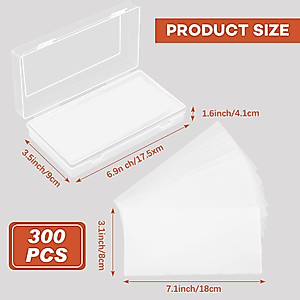 Shappy 301 Pieces Paper Money Holders with 2 Pcs Plastic Storage Case Clear Currency Sleeves Plastic Bill Pages Bill Storage Sleeves for Cash Dollar Currency Collectors Money Protector