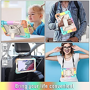 SUPNICE Case for Samsung Galaxy Tab A9 8.7 Inch 2023 (SM-X110/X115/X117) & A7 Lite 8.7 Inch 2021, Heavy Duty Shockproof Rugged Protective Cover with Kickstand for Galaxy Tab A9 8.7’’ 2023-Rose Gold