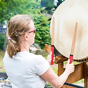 SUPVOX 1 Pair 35x2cm Drumstick Taiko Drum Drumstick Master Drum Sticks for Drum (Red)