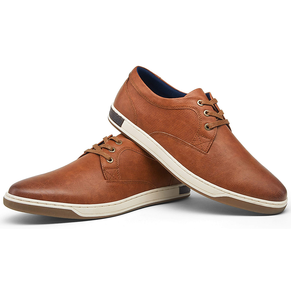 Vostey Men's Fashion Sneakers Brown Simple Leisure Style Casual Shoes(B81Q11 Yellow Brown 10.5)