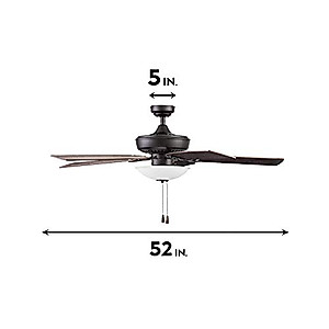 Portage Bay 51446 Montlake Ceiling Fan, 52, Bronze