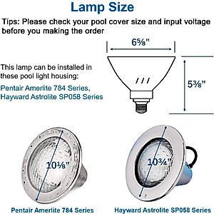 XIUBE Blue Pool Led Light Bulb for Inground Pool 120V 40W Underwater Swimming Pool Replacement Light Bulb for Pentair & Hayward Hot Tub Fixture Up to 300-600W Traditional Bulb E26 Base