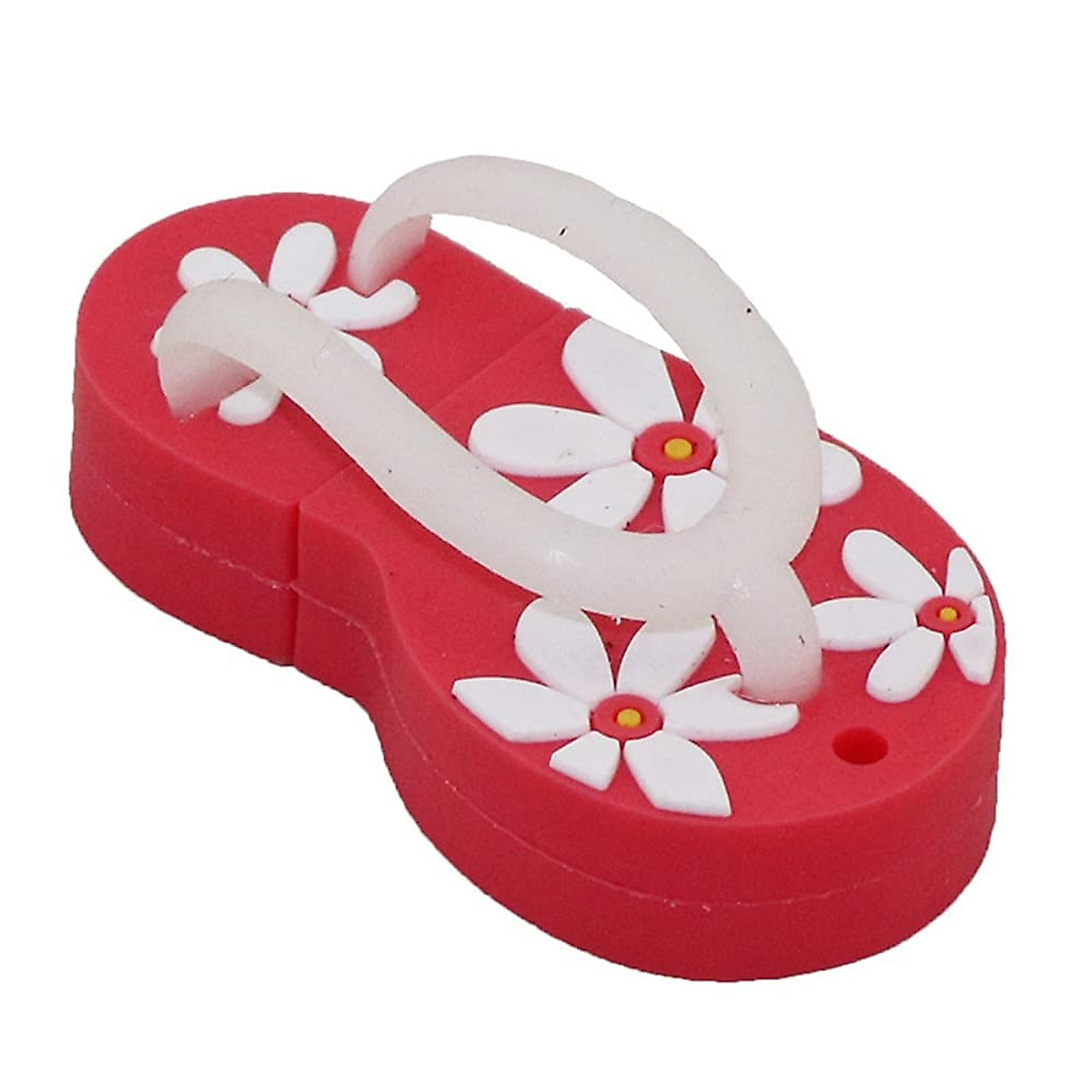 8GB Flip Flop Shape USB Stick USB 2.0 Memory Stick Flash Drive PenDrive Thumb Drive U Disk Data Storage USB Flash Disk with Chain (Red)