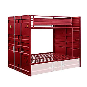 GOWE Acme Cargo Bunk Bed (Full/Full), Red (1Set/2Ctn) 37915