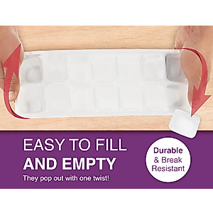 Arrow Home Products Plastic Ice Cube Trays for Freezer, 3 Pack - Made in the USA, BPA Free Plastic - 14 Classic-Size Ice Cubes Per Tray with Easy-Release Design - Stackable, Dishwasher Safe – White