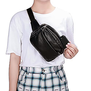 Fanny Packs for Women Fashion Waist Packs Pu Leather Belt Bag Slim Hip Bum bag for Travel Party Festival Walking(Women Waist Bags for Beige
