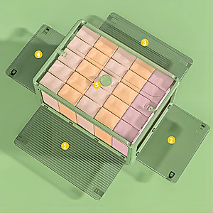 Gemdeck Large Collapsible Clear Storage Bins with Lids Plastic Storage Box Closet Organizers and Storage Bins