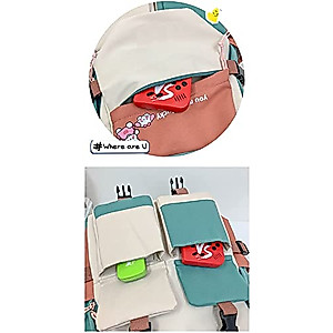 TKBASO Anime Komi Cant Communicate Backpack Komi Shouko San Excited Cosplay Kawaii SchoolBag Girls Green (3)