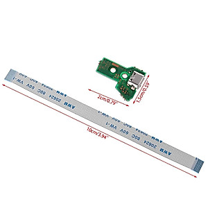USB Charging Port Socket Board JDS-040 JDS 040 for Sony Playstion 4 PS4 Controller + 12 Pin Ribbon Cable