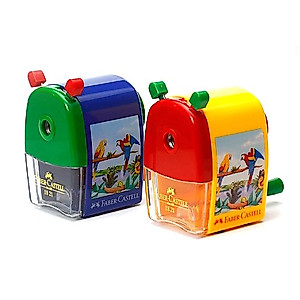 Parrot Small Manual Pencil Sharpener Heavy Duty for School Classroom, Office, Home TPPQ09112