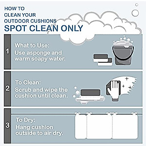 LVTXIII Outdoor All Weather Bistro Seat Cushions, Comfortable Fluffy Tufted Patio Chair Cushions Round 15”x15”x4” Set of 2 for Home Garden Furniture, Clemens Noir Blue