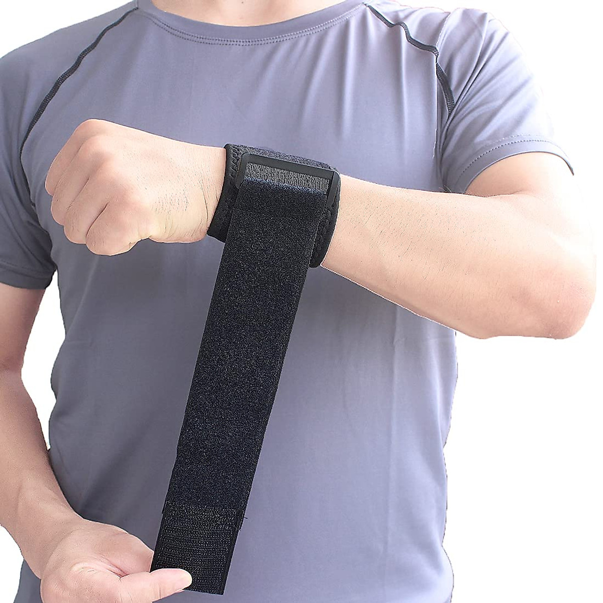 YUNYILAN 2 PCS Wrist Brace for Carpel Tunnel,Comfortable Wrist Band Provide Extra Wrist Support Help Sprained Sore,Arthritis,Tunnel Syndrome,Ganglion Cyst,Relief Wrist Compressio (Black)