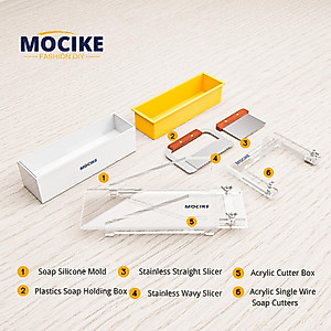 MOCIKE Premium Acrylic Soap molds Making Kit - Craft Exquisite DIY Soaps with Precision