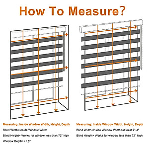 Persilux Custom Zebra Blinds Dual Layer Roller Sheer Shades (35" W X 72" H, White) Room Darkening Light Filtering Privacy for Day and Night Window Shades for Windows, Home and Office
