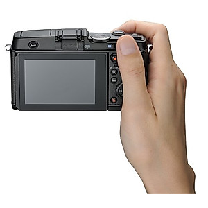Olympus E-P5 16.1MP Mirrorless Digital Camera with 3-Inch LCD- 15mm body cap lens BCL-1580 set (Black) - International Version (No Warranty)