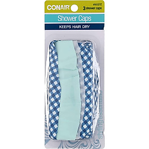 Conair 55327z Shower Cap Assorted Pastel Colors 3 Count