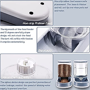 LeYoMiao Medium and Small Pet Automatic Food Feeder and Drinker Set 3.8 L, Dog Travel Supplies Feeder and Drinker Cat Rabbit Pet Animal (Food Feeder +Waterer)