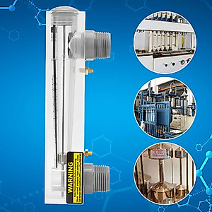 LZM-25 Acylic Flowmeter, 1-10GPM Liquid Meter, Water Tube Design Liquid Flowmeter Measure, Button Panel Type Water Meter, Thread Interface, External ZG1