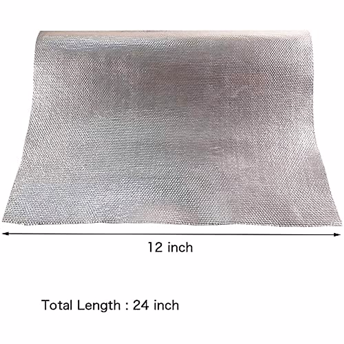 Ummickl 12'' X 24''Aluminized Heat Shield Mat Thermal Barrier Adhesive Backed Heat Blanket, Fiberglass Insulation Reflective Material High Temp Protection