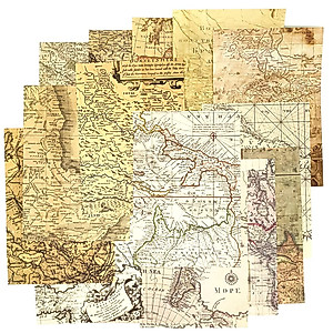 150pcs Vintage Scrapbooking Paper,Old Book Page Music Notes Background Material Paper for DIY Decoupage Junk Journal Scrapbooks Supplies