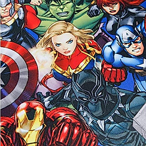 KidsEmbrace Marvel Avengers Group Backless Booster Car Seat with Seatbelt Positioning Clip, Red, Blue, Yellow, and Green