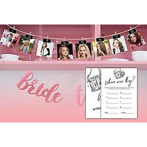 Bridal Shower Games - Where Were They Wedding Shower Party Card Game - Couples Photo Game - Hand Drawn Minimalist Themed Bachelorette/Engagement Party Supplies Activities Decorations (A02)