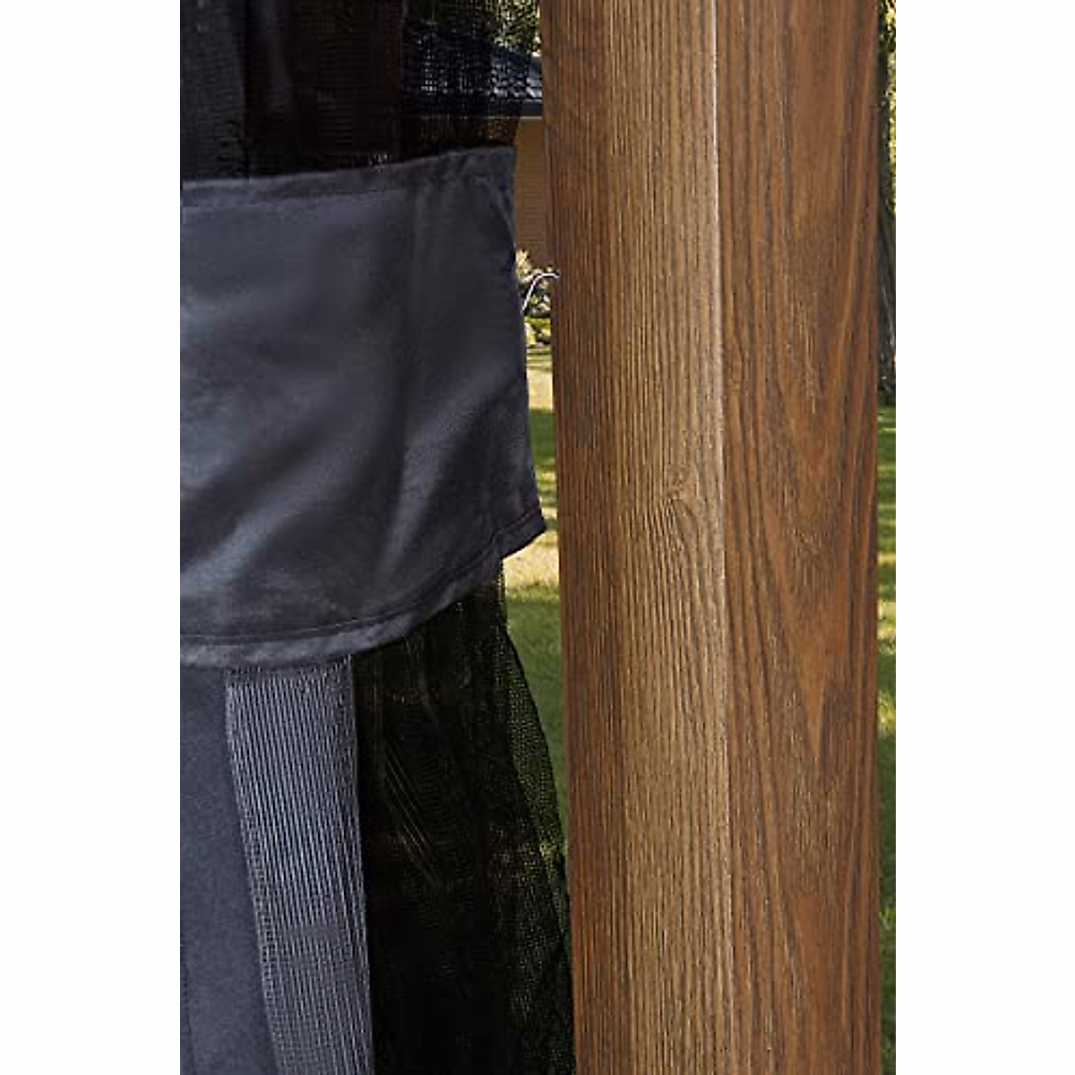 Sojag Outdoor 8' x 8' Sanibel Hardtop Gazebo Outdoor Sun Shelter, Wood Finish