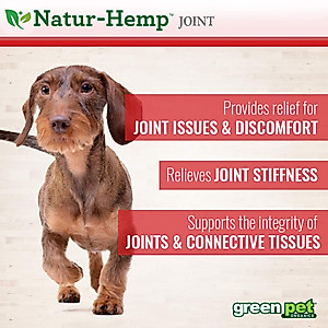 Green Pet Organics Natur-Hemp Joint Soft Chews for Dogs - Natural Treats with Hemp Oil, Glucosamine, Chondroitin, & MSM - Joint Relief & Support for Dogs - 60 Soft Chews