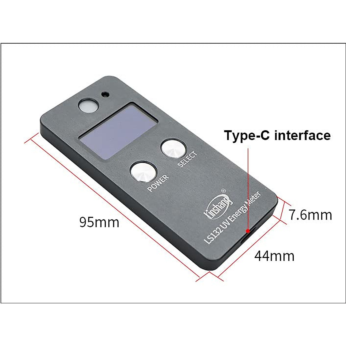 LS132 UV Energy Meter UV Intensity Tester Ultraviolet Energy Meter Spectral Response Range 315nm-400nm
