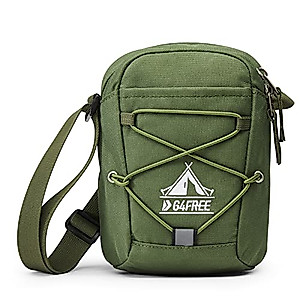 G4Free Small Crossbody Bag RFID Side Shoulder Cell Phone Bag Mini Wallet Purse For Men, Women(Army Green)