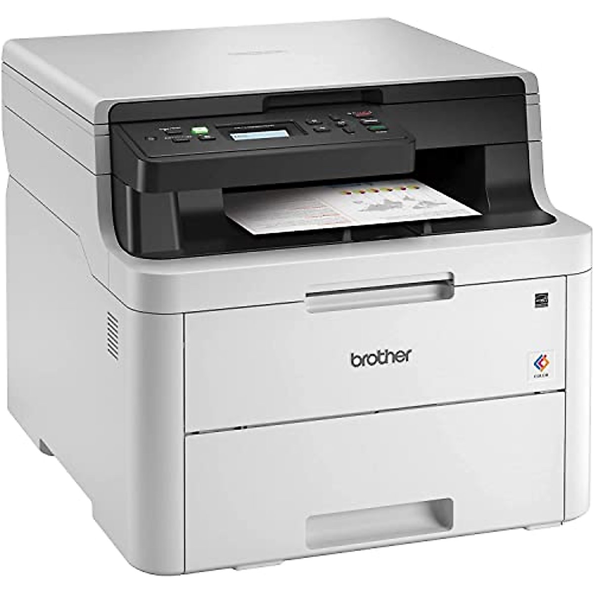 Brother Color HL-L3290CDW Compact Wireless Digital LED All-in-One Laser Printer for Office, White - Print Copy Scan - 25 ppm, 2400 x 600 dpi, 8.5 x 14, 512MB Memory, Auto Duplex Printing, 250 Sheet