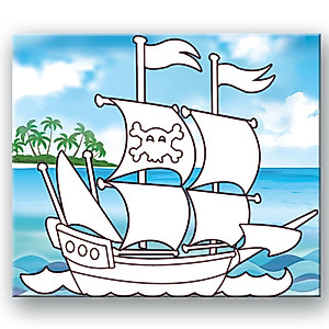 Toykraft Sand Art Kit for Kids, Toddler Arts and Crafts Activity Kits Age 3-5 - Ships