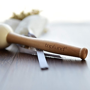 TOPFUND Crystal Singing Bowl Medium Rubber Mallet