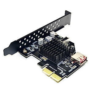 cablecc USB 3.1 Front Panel Socket & USB 2.0 to PCI-E Express Card Adapter for Motherboard