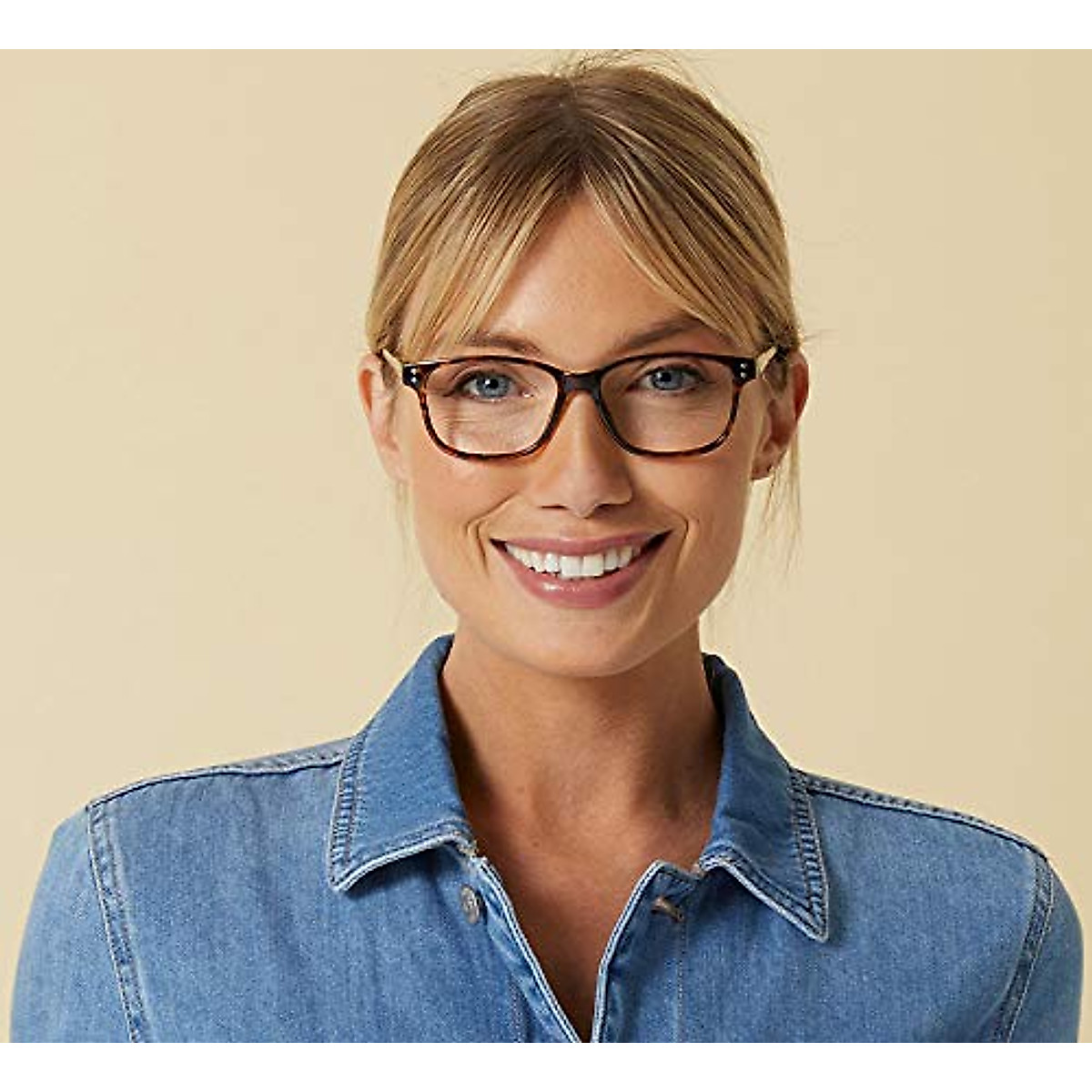 Peepers by PeeperSpecs Women's Nature Walk Soft Square Reading Glasses, Tortoise/Aqua, 49 + 2.25