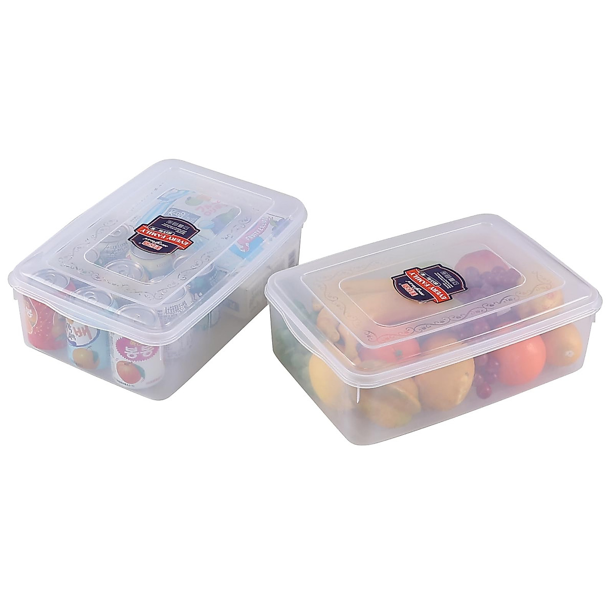 Jnktka 11 Quart Clear Plastic Storage Bins, Storage Container Box with Lid, 2-Pack