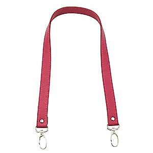 5Afashion One Pair 25" Soft Leather Wristlet Bag Handles,Replacement Tote Should handles,Purse Straps,Wallet Bag Handle Straps (hot pink)