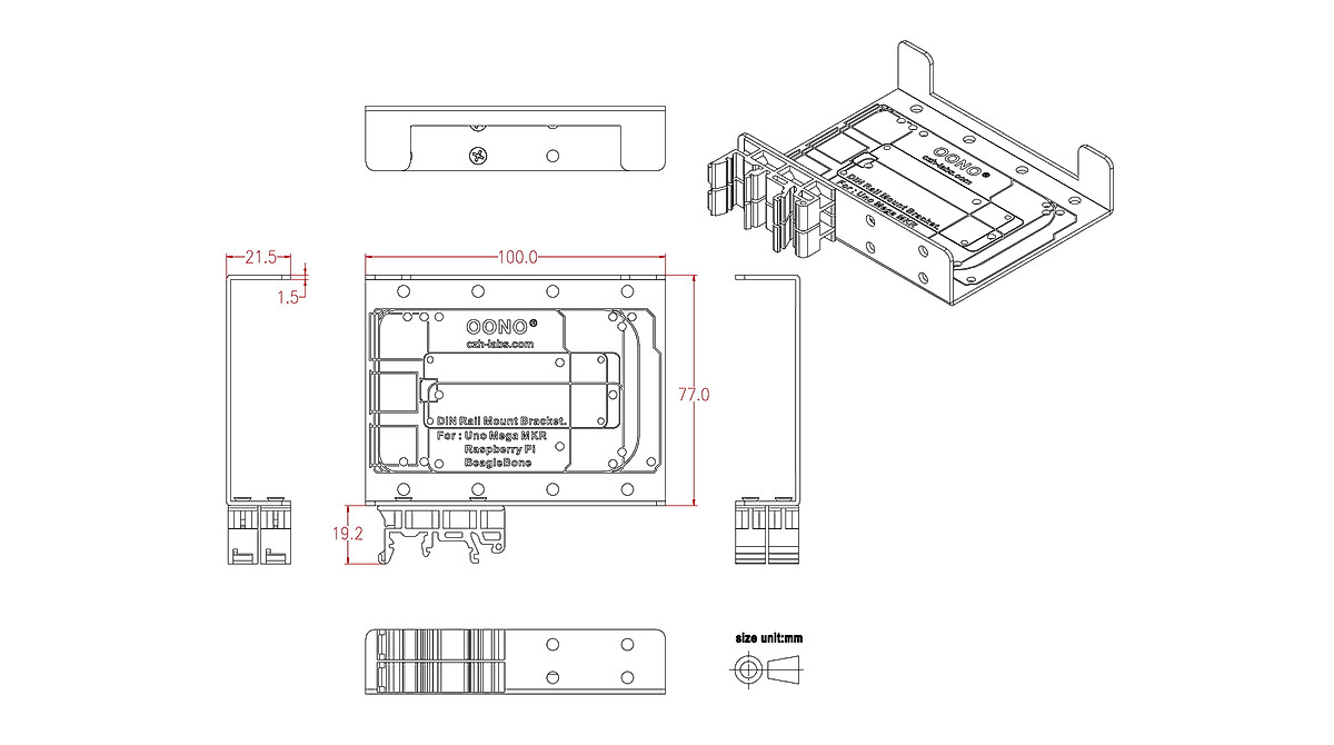 DIN Rail Mount Bracket for Raspberry Pi & Arduino | Industrial Control