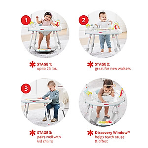 Skip Hop Baby 3-in-1 Grow with Me Set with Activity Center & Toddler Chairs, Silver Lining Cloud